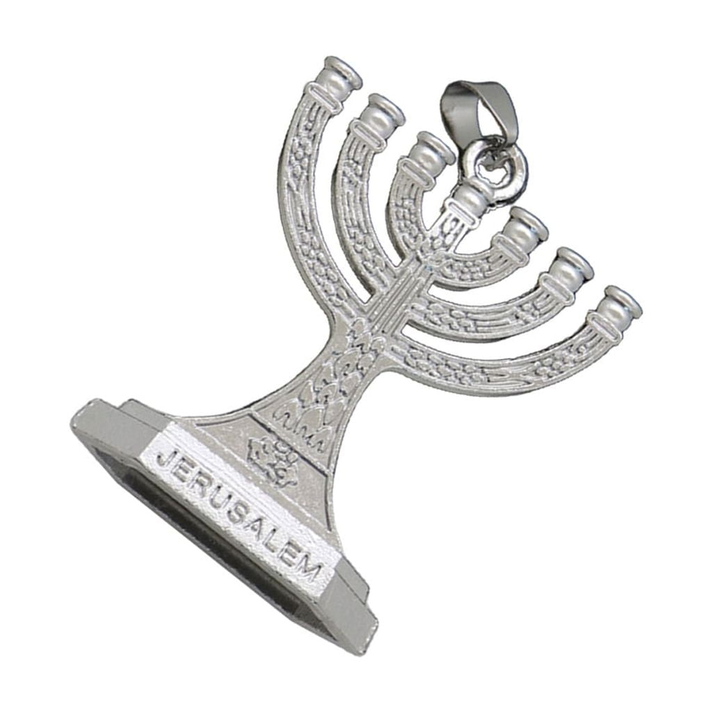 Traditional Menorah 7 Branch Jewish Candle Holder Keychain 12 Tribes of ...