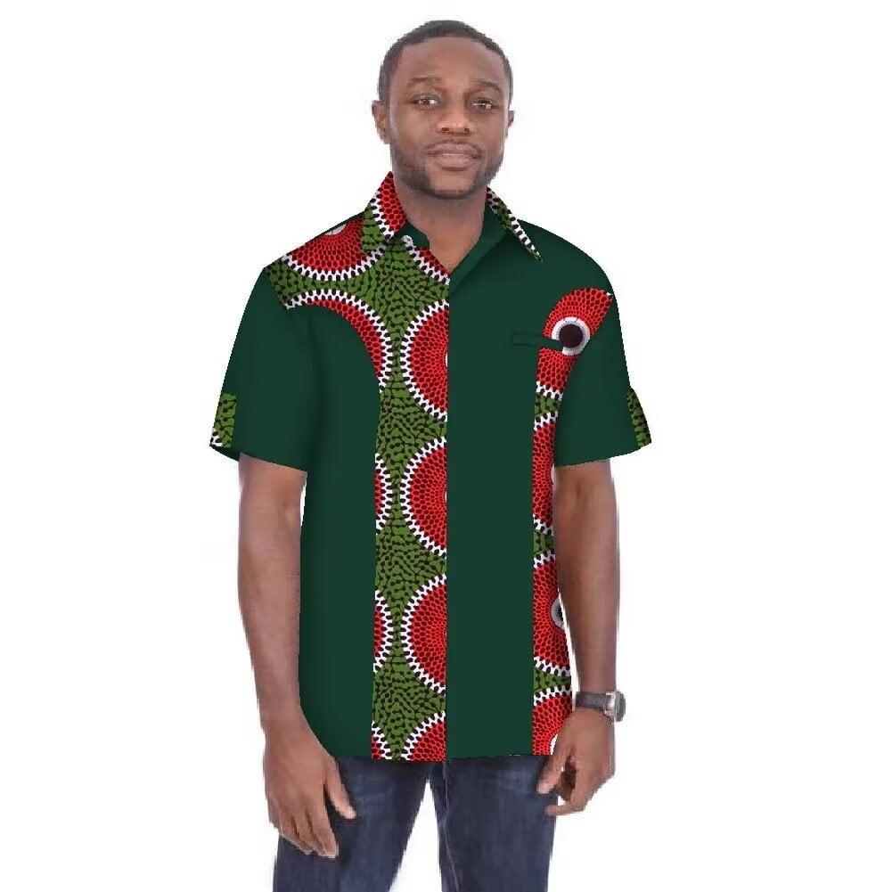 Traditional Mens African Clothing Men Shirts Short Sleeve Dashiki Men ...