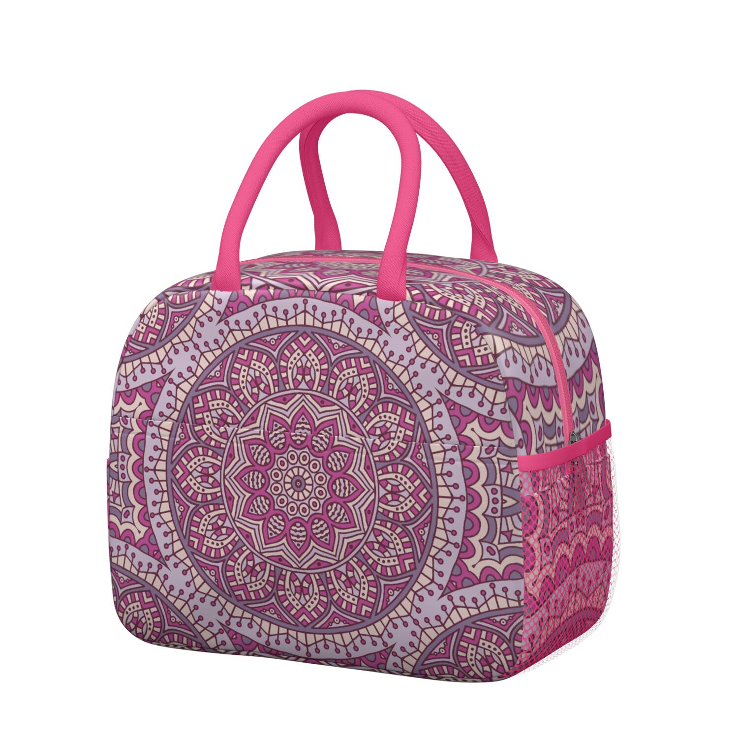 Traditional Mystic Lunch Bag – Mandala Ethnic Pattern, Reusable Thermal ...
