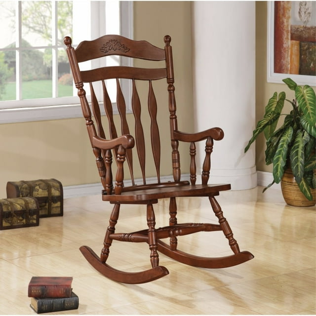 Traditional Nostalgia Arrow back Rocking Chair, Walnut - Walmart.com