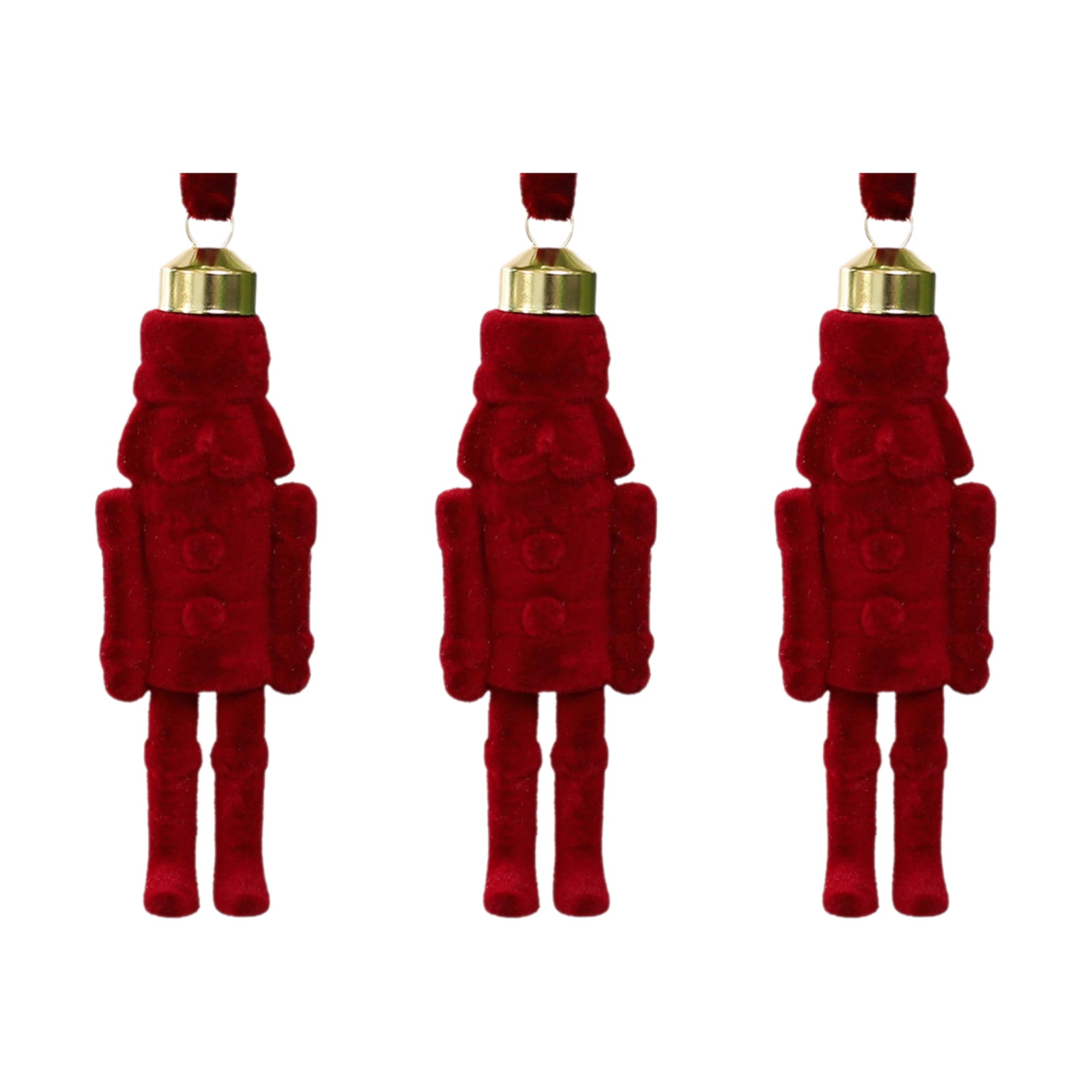 Traditional Nutcrackers Christmas Ornament With Soft Flocking Fabric ...