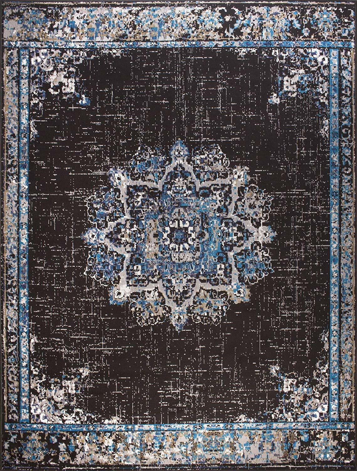 Traditional Oriental Medallion Distressed Area Rug 8x10 Multicolor Rugs ...