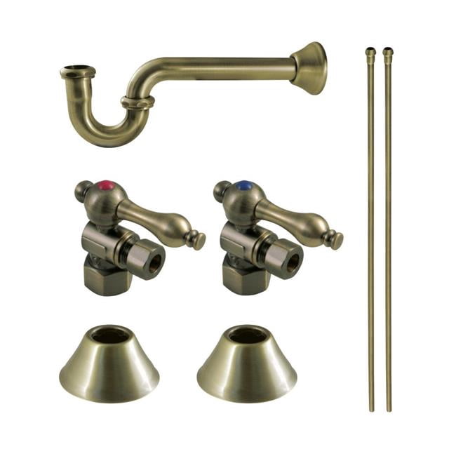 Traditional Plumbing Sink Trim Kit with P-Trap, Antique Brass - Walmart.com