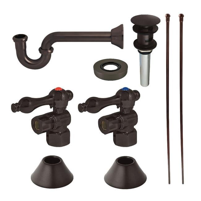 Traditional Plumbing Sink Trim Kit with P-Trap & Overflow Drain, Oil ...