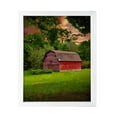 Traditional Red Barn Rural, 8 x 10 White Framed Print Sign Easy ...