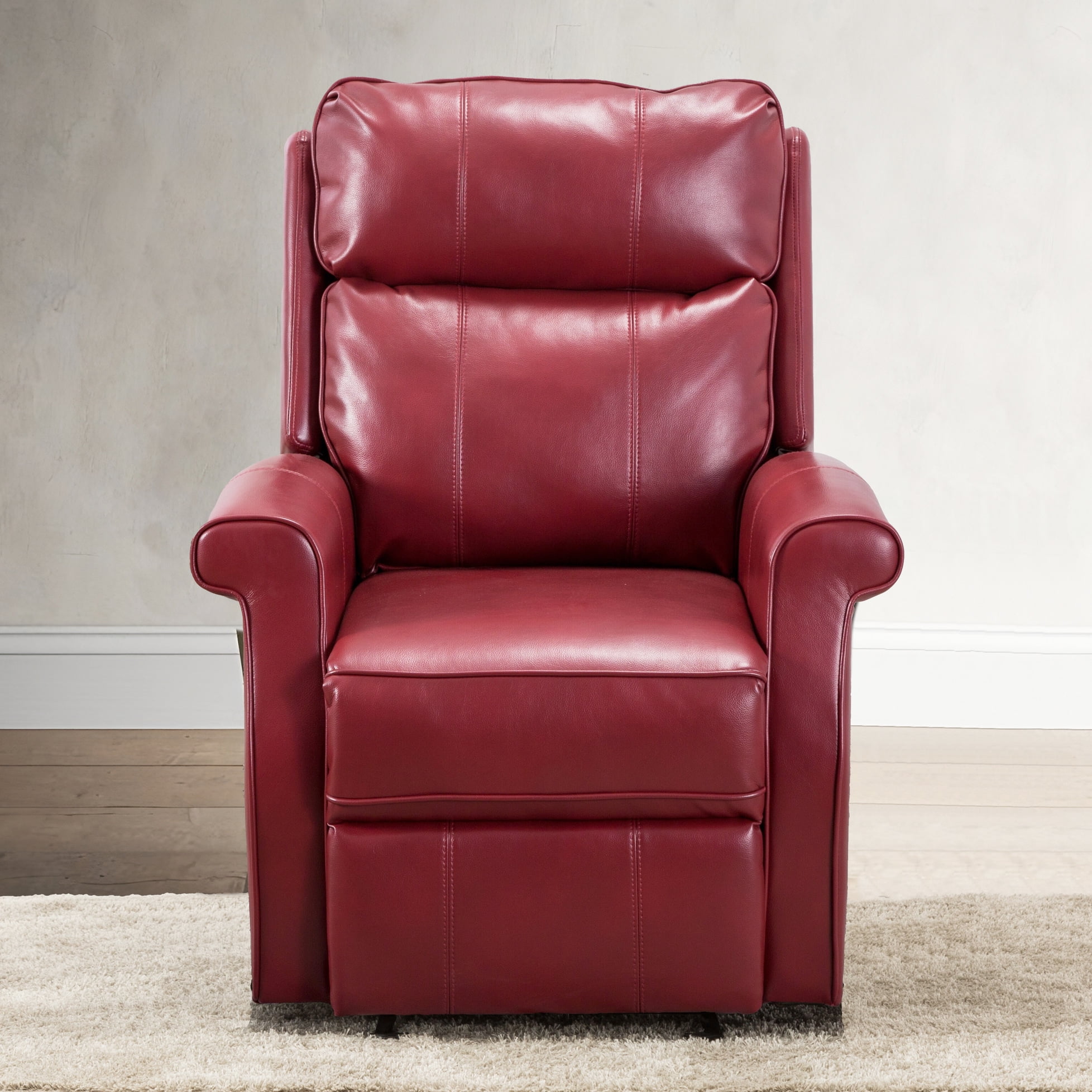 Traditional Red Lift Chair: 19" Seat Height, Heavy Duty Steel, Electric ...