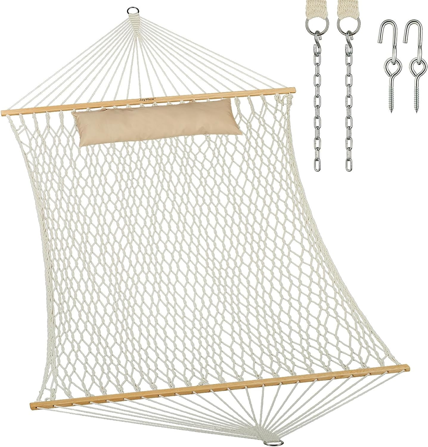 Traditional Rope Double Hammock - Hand Woven Cotton Hammock with ...