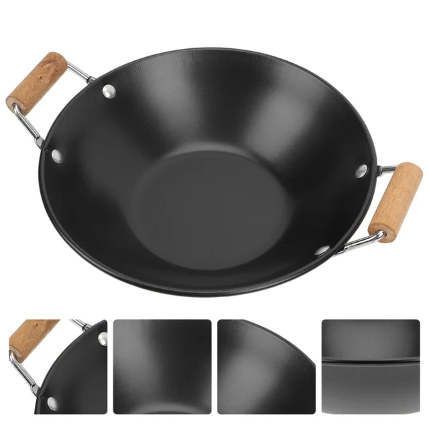Traditional Round Bottom Chinese Wok with Hot Pot - Versatile Korean ...