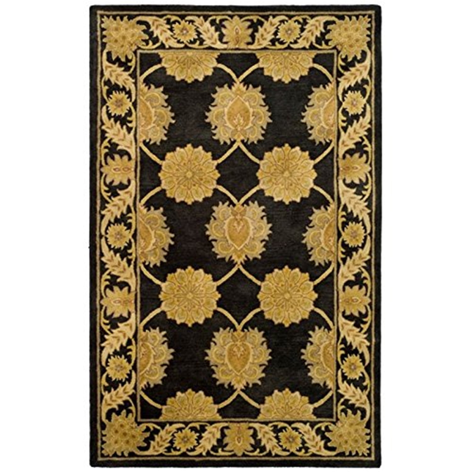 Traditional Rug - Heritage Wool Pile -Charcoal/Charcoal-Color:Charcoal ...