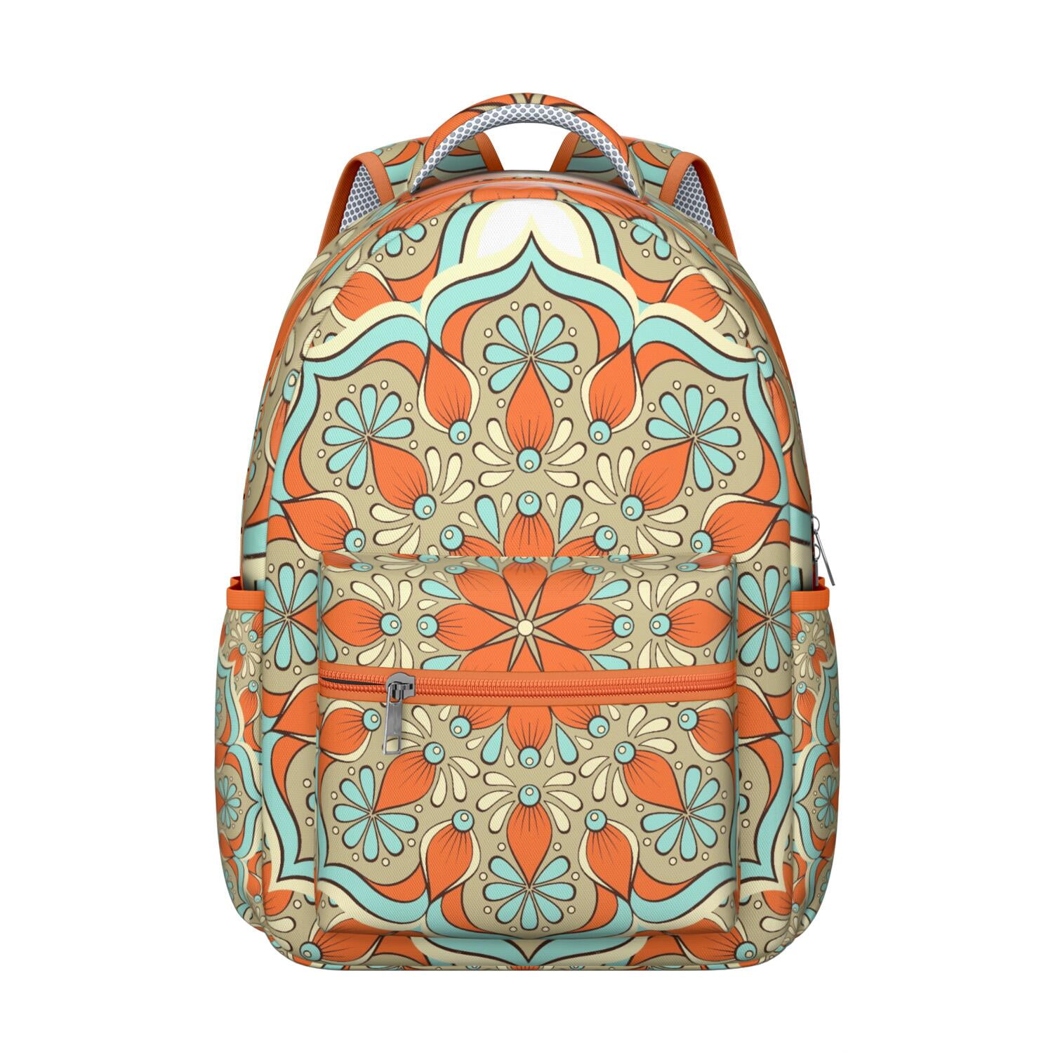 Traditional Sacred Mandala Daypack - Waterproof Exterior & Padded Back ...