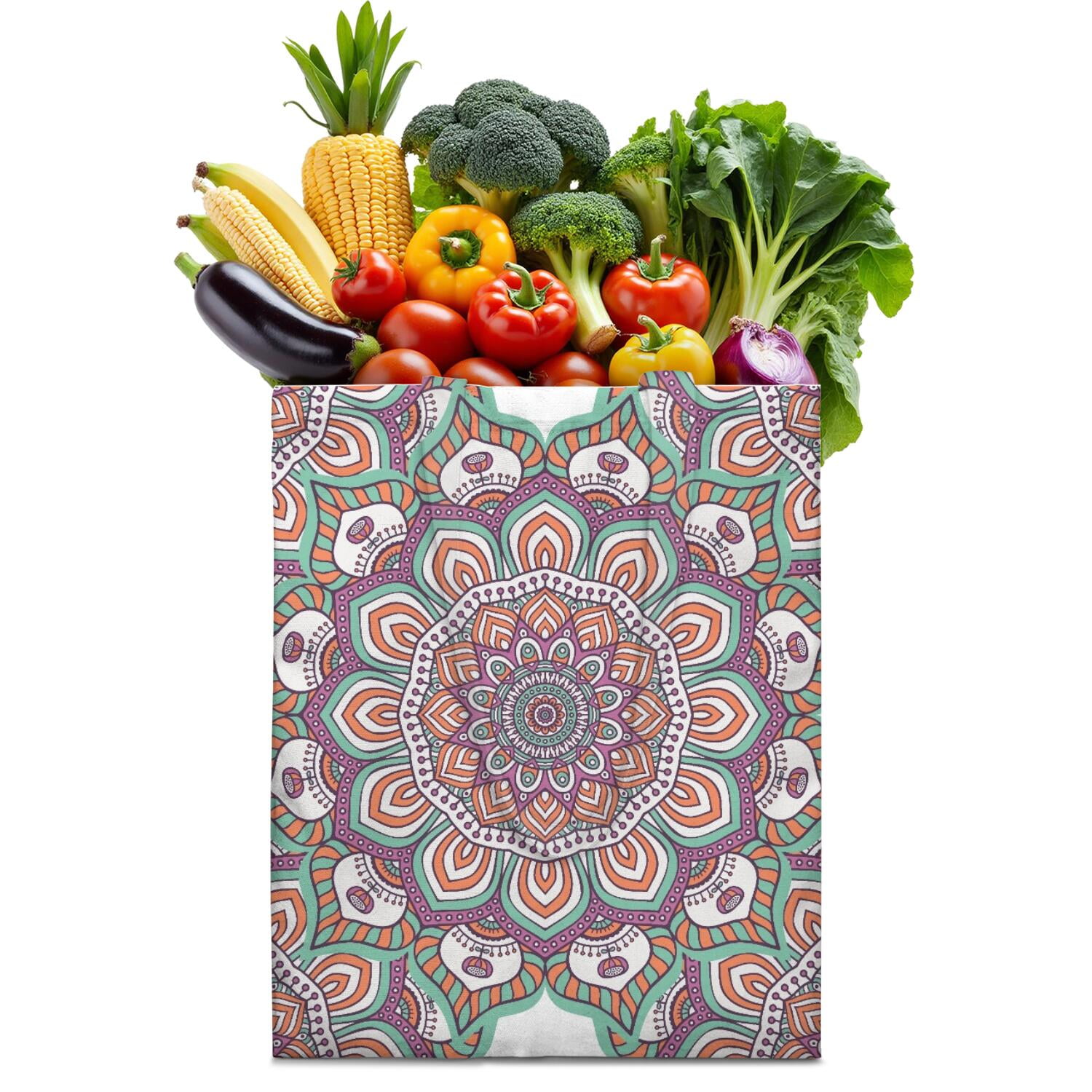 Traditional Sacred Mandala Tote Bag – Vintage Cultural Pattern ...