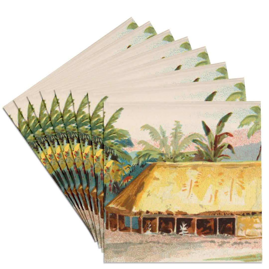 3drose, Traditional Samoan House Fale Home Samoa Islands Polynesian Art ...