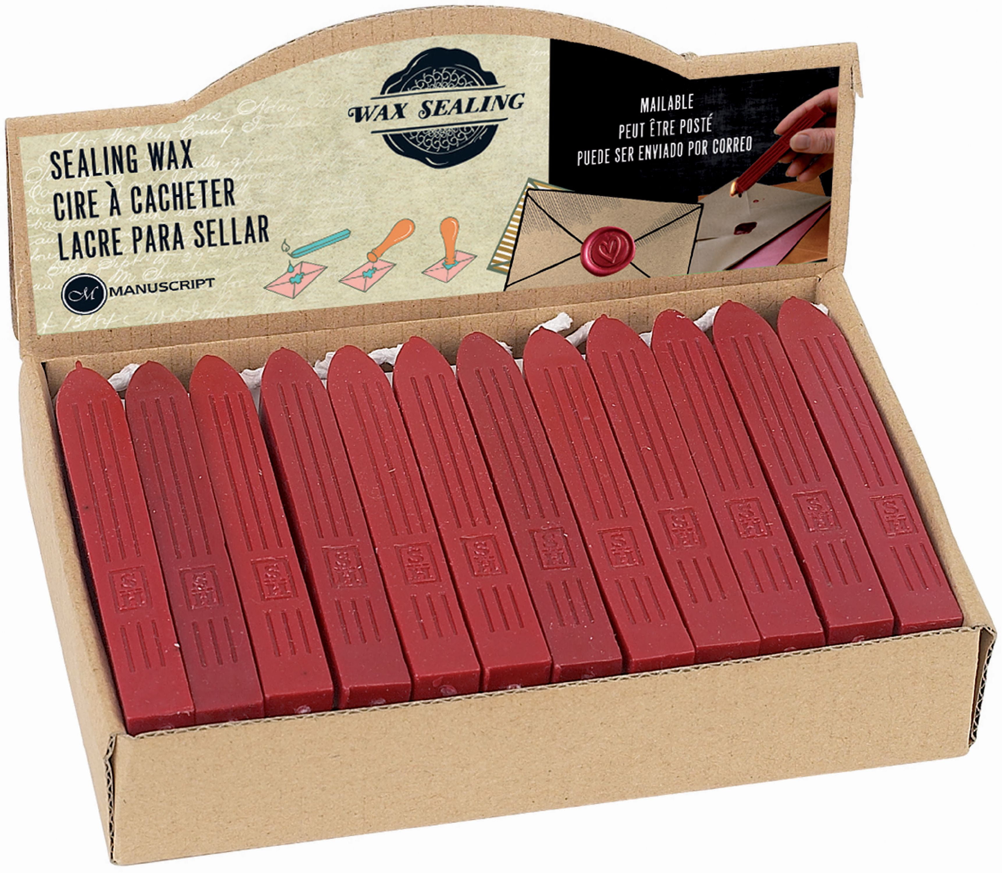 Traditional Sealing Wax Sticks W/Wick 36/Pkg-Red - Walmart.com