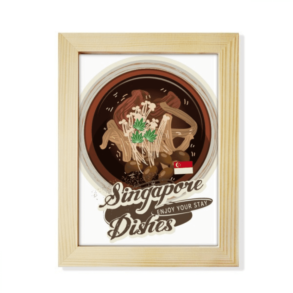 Traditional Singapore Bak Kut Teh Desktop Adorn Photo Frame Display Art ...