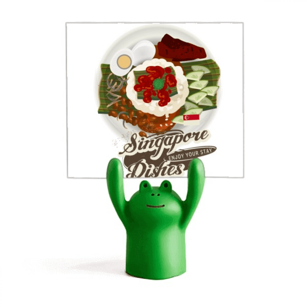 Traditional Singapore Nasi Lemak Memo Holder Cartoon Animal Frog Stand ...