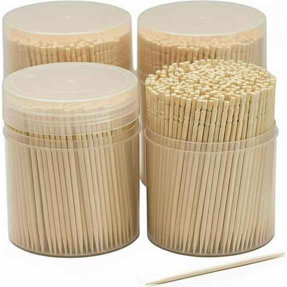 Traditional Single Point Wooden Toothpicks Made from Bamboo, Bulk Pack ...