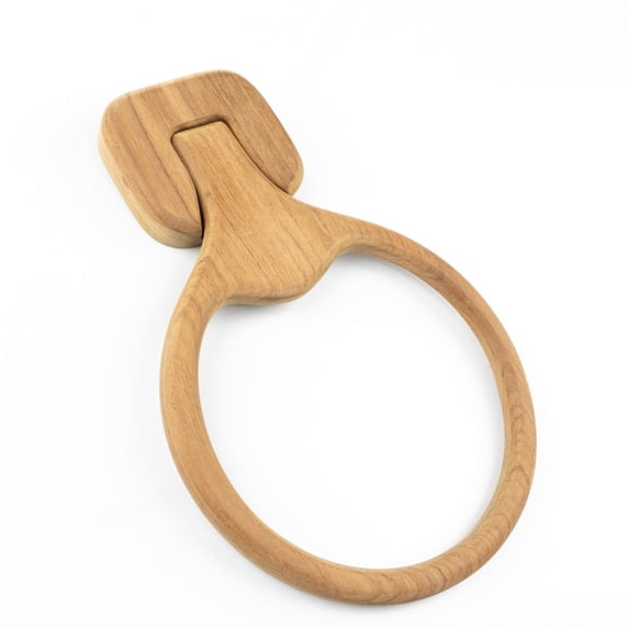 Traditional Solid Teak Wall Mount Towel Ring - Walmart.com