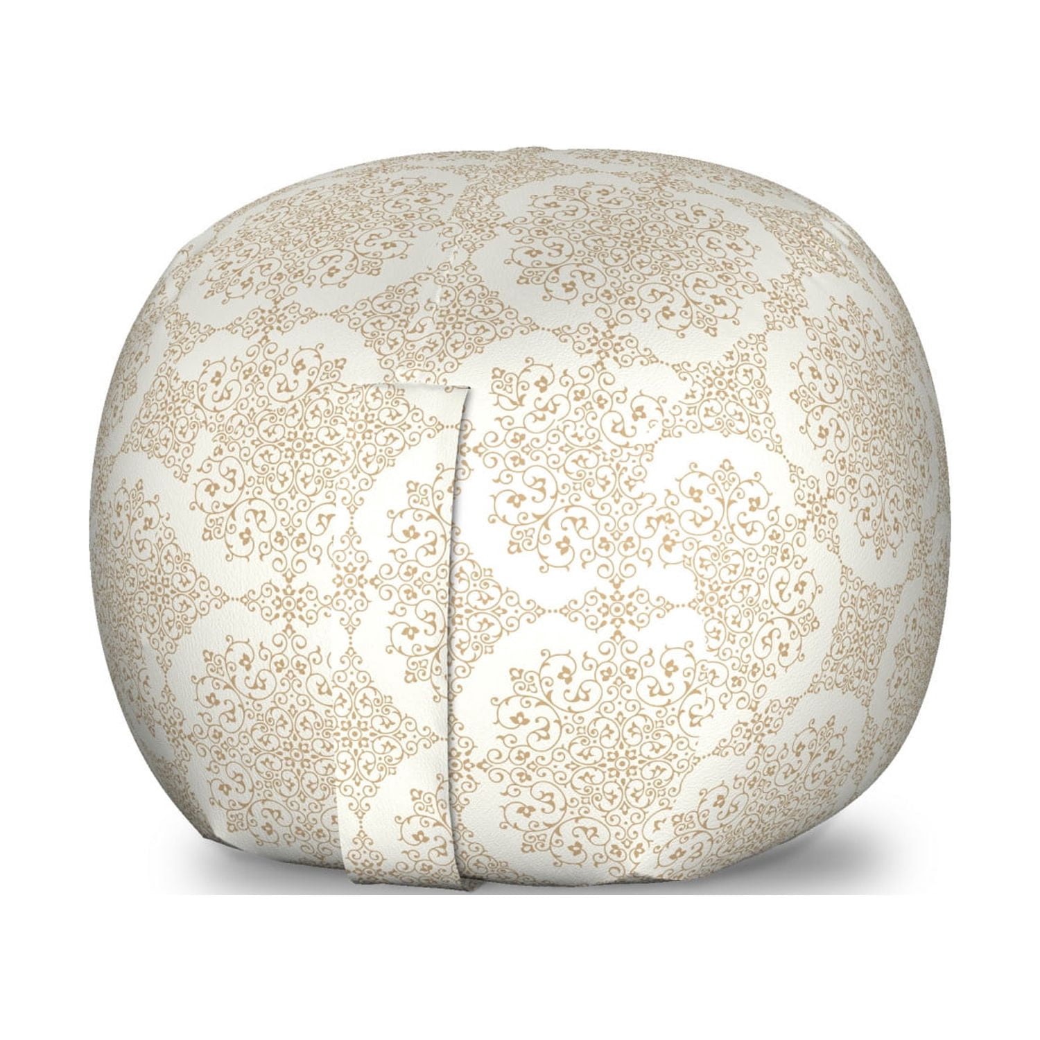 Traditional Storage Toy Bag Chair, Foliage Pattern with Rich Curlicues ...