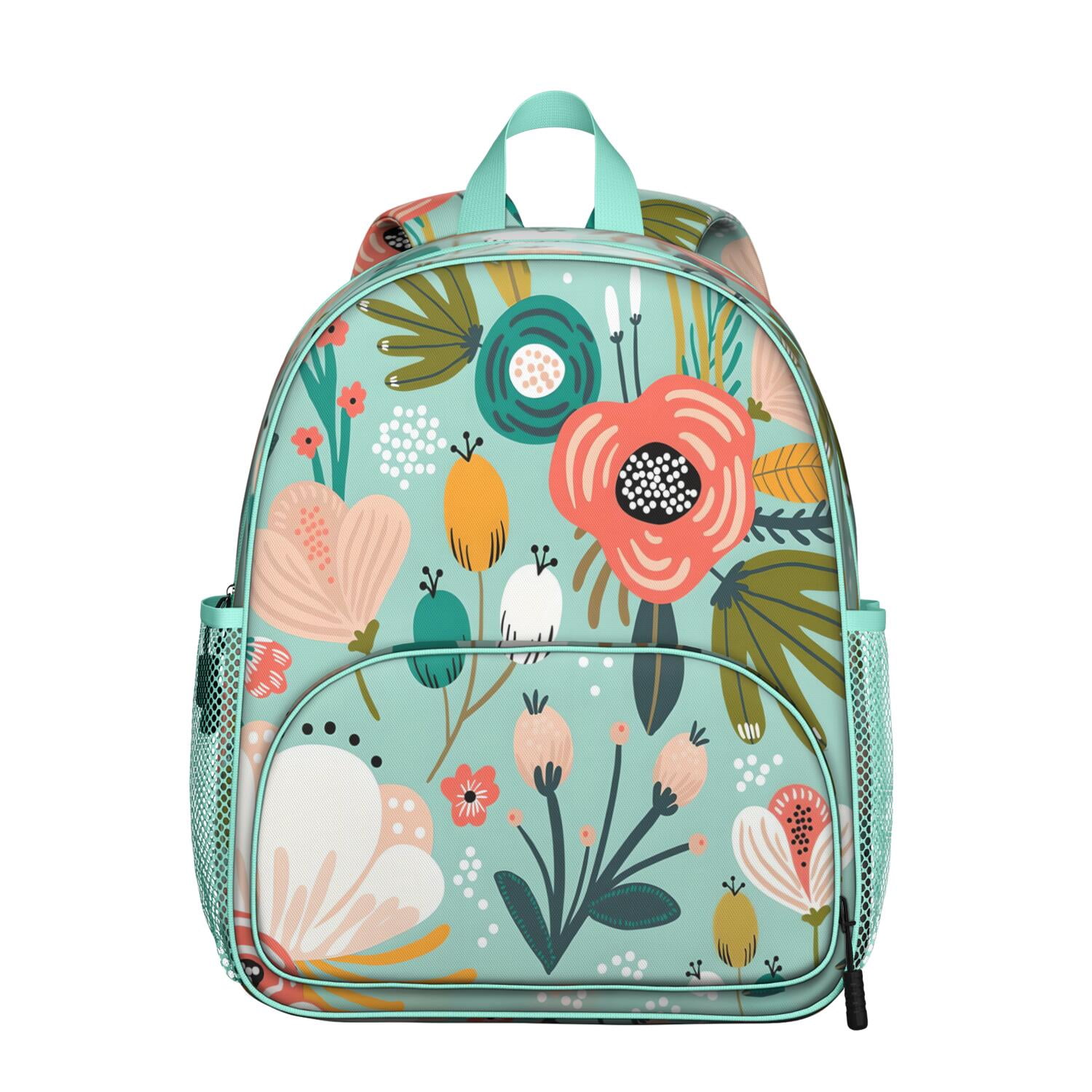 Traditional Student Backpack – Classic Boho Floral School Bag with ...