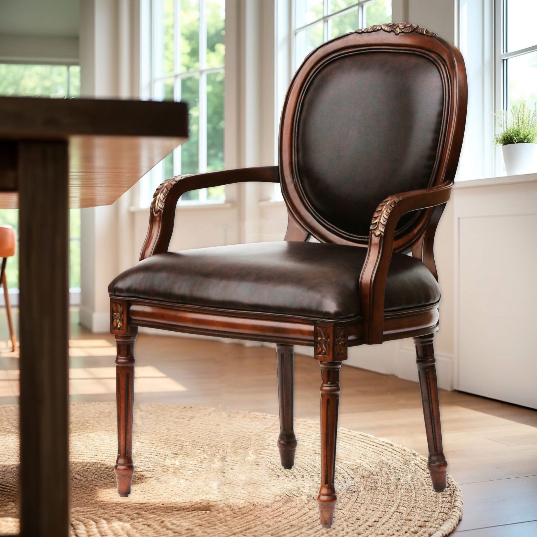 Traditional Study Oval Chair | Study Effectively with Intricate Designs ...