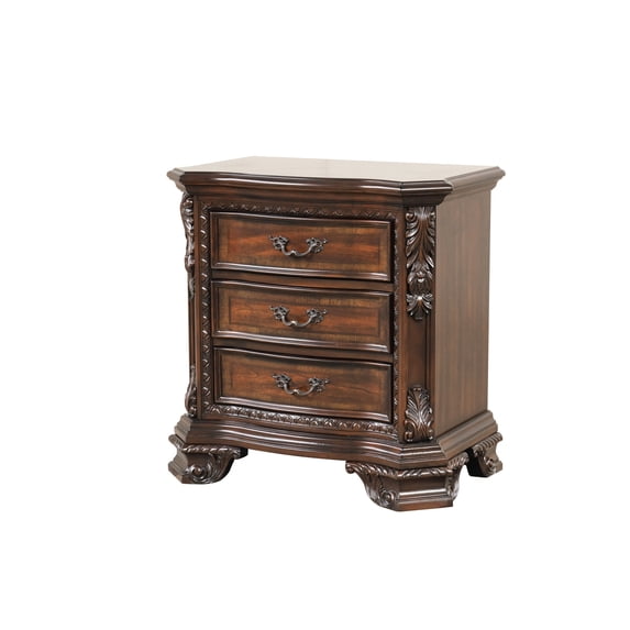 Traditional Style 3-Drawer Bedside Cabinet | Convenient Storage in ...