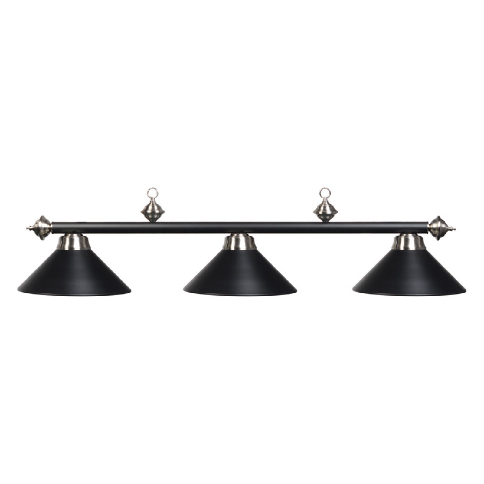 Traditional Style 54" 3-Light Billiard Pendant Light - Matte Black, St ...