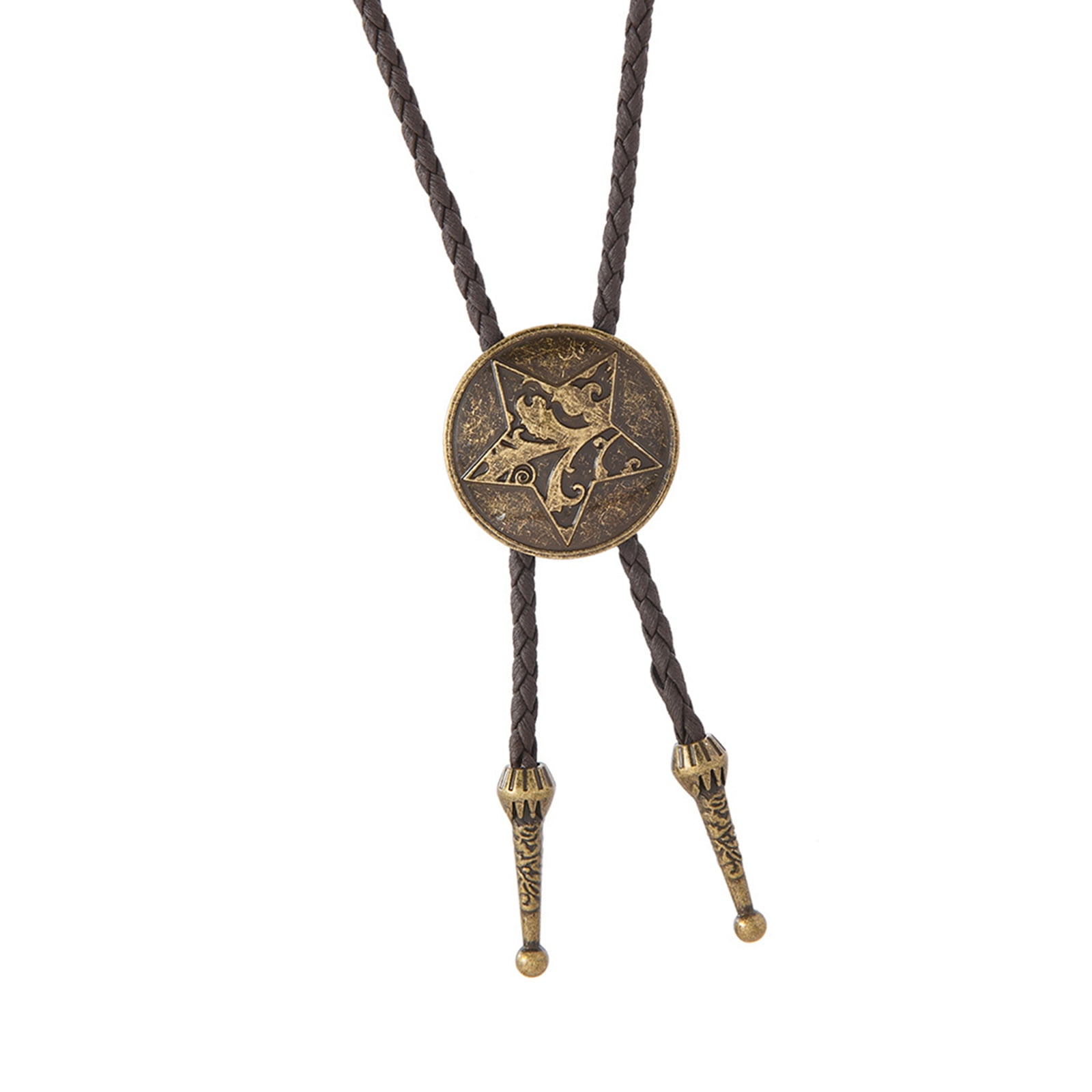 Traditional Styles Adjustable Tie With Metal Star Pendant For Men And ...