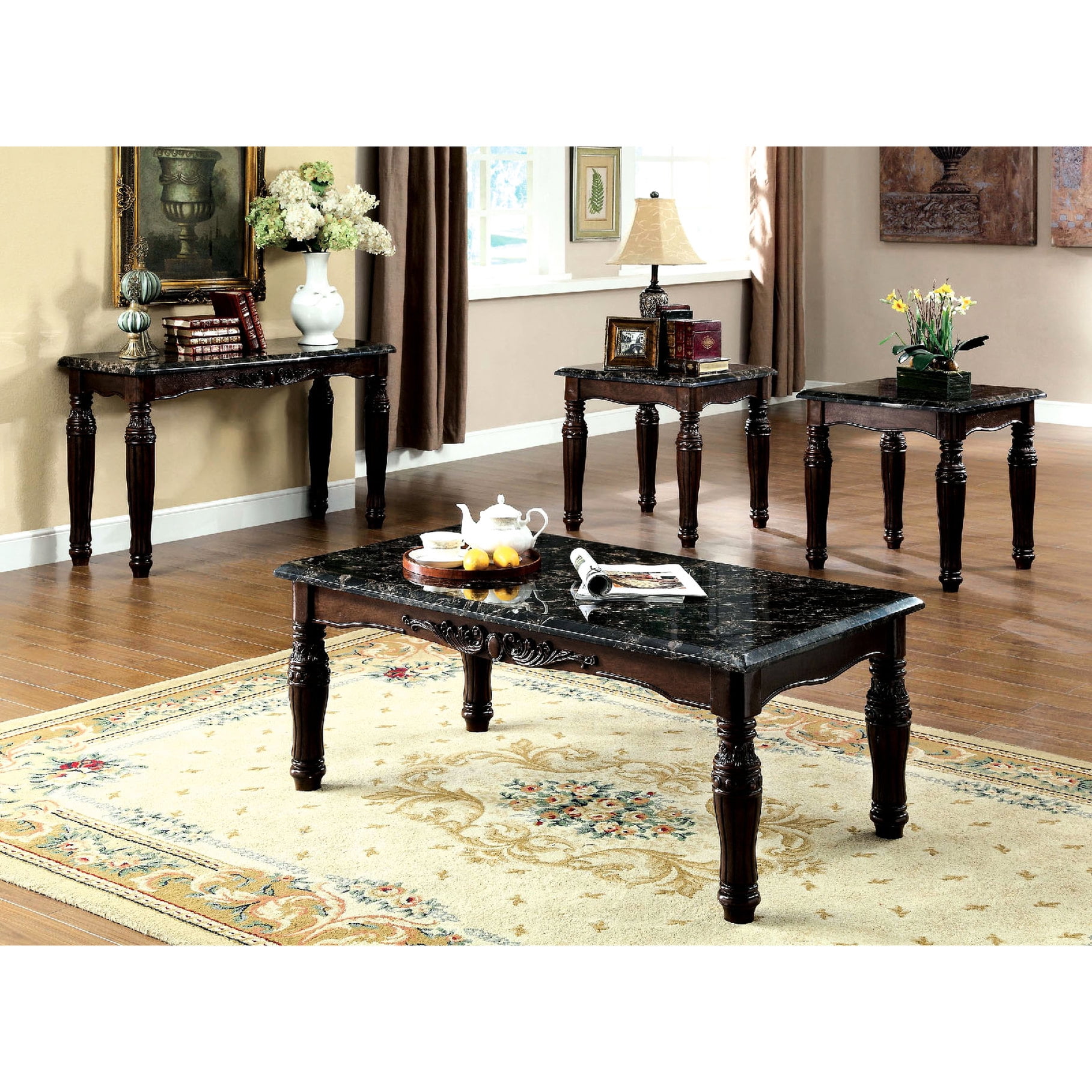 Traditional Tables + Espresso Color - Beautify Your Primary Living ...
