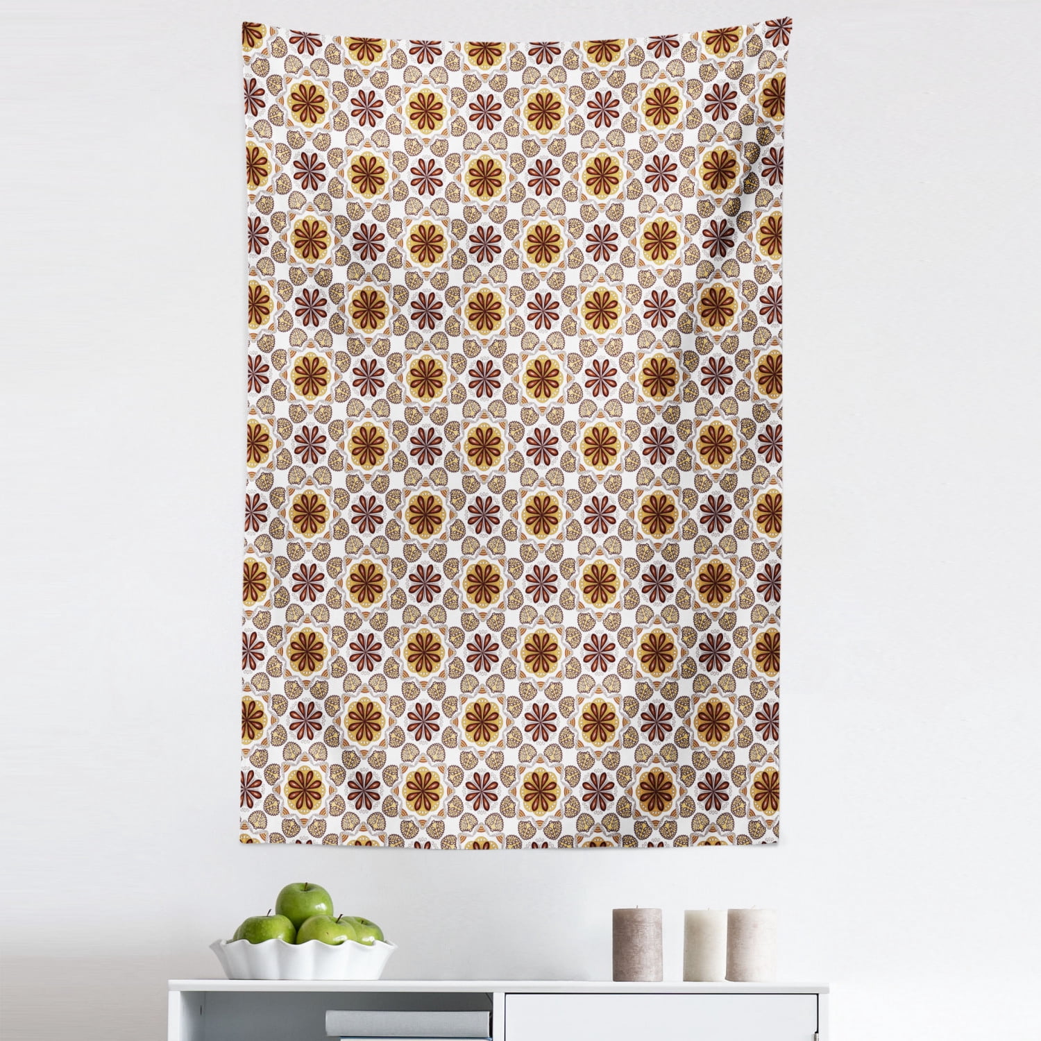 Traditional Tapestry, Middle East Floral Boho Influences Oriental Lace ...
