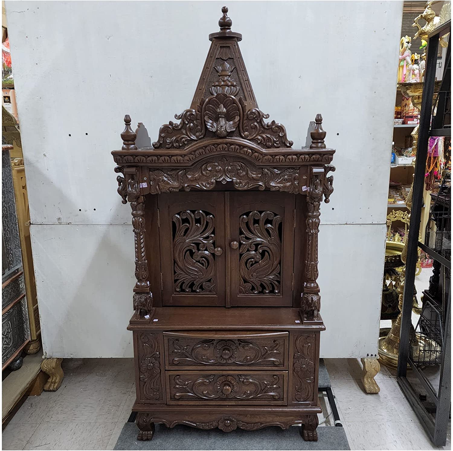 Traditional Temple for Home Teak Wood Temple Wooden Temple Handmade ...