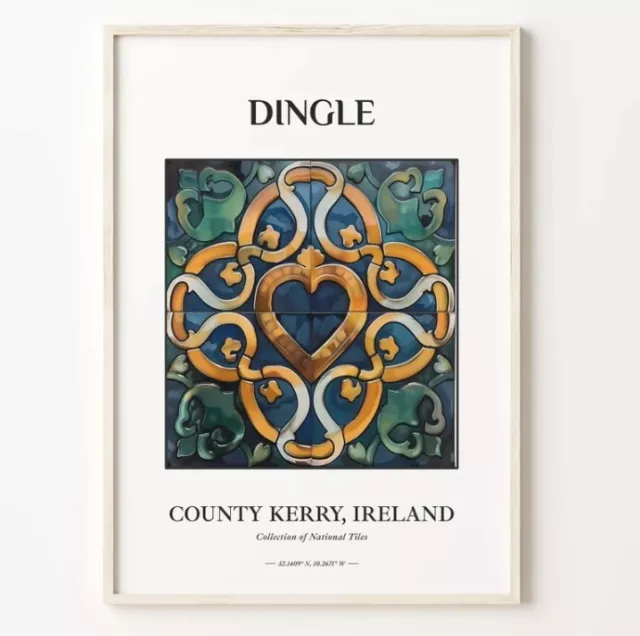 Traditional Tile Pattern Wall Art Print NO FRAMED POSTER Home Decor ...