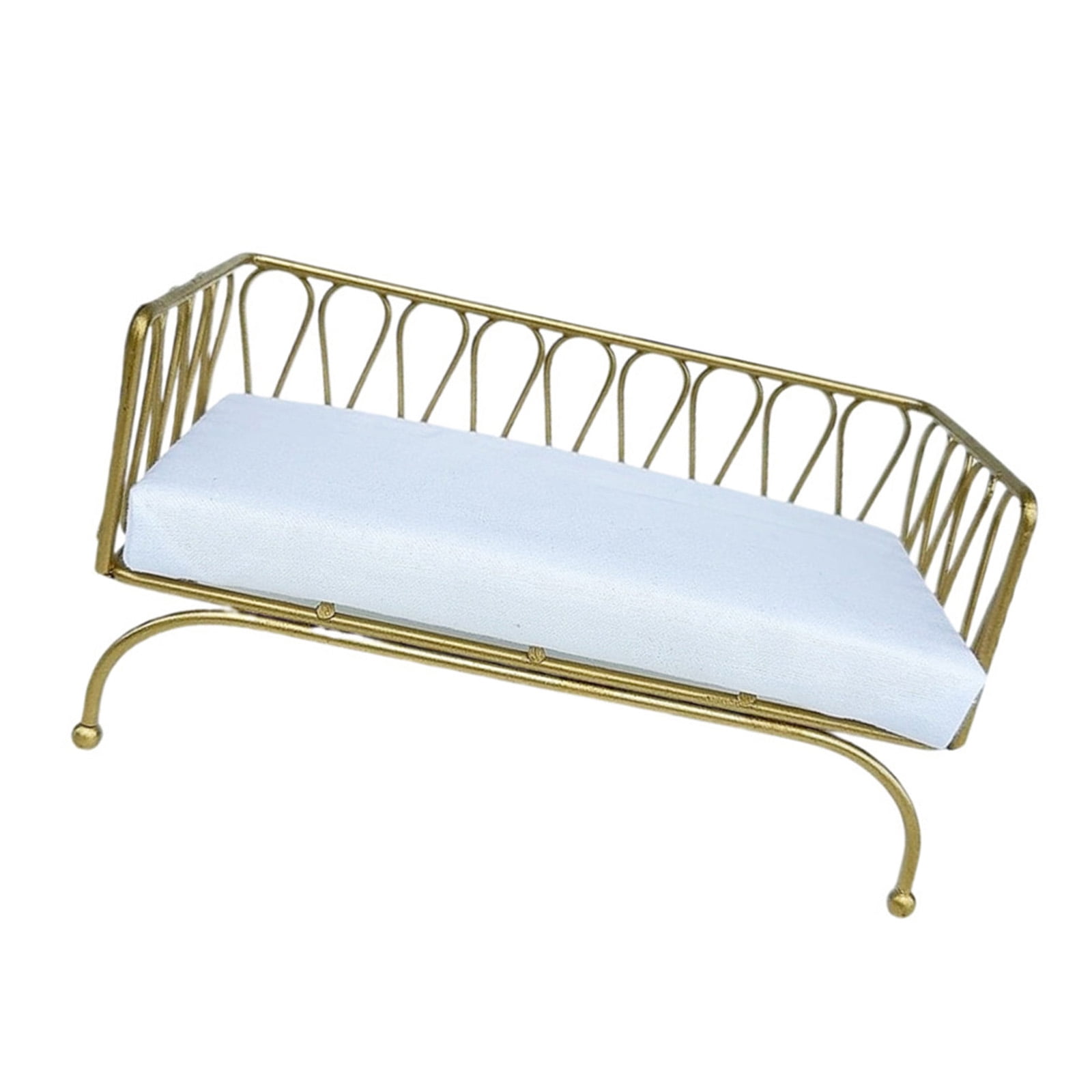 Traditional Tiny Sofa Stool Iron Building And Fabric Covering For ...