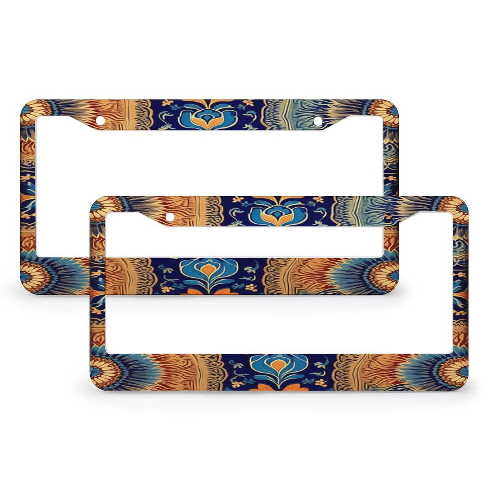 Traditional Tribal Boho 2 Pack License Plate Frame - Car Plate Holder ...
