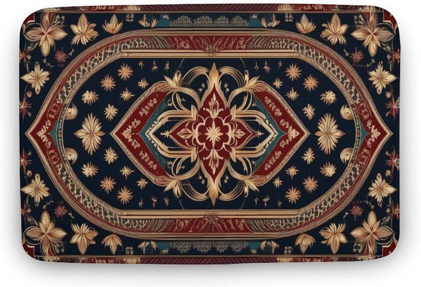 Traditional Tribal Boho Bath Mats for Bathroom,Soft Absorbent Bath Rug ...
