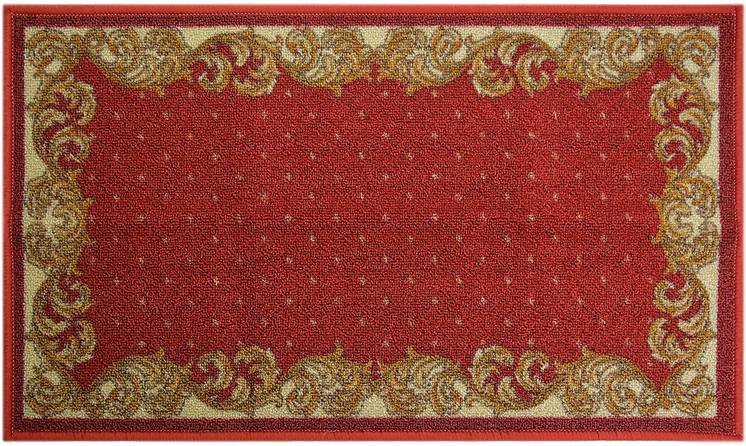Traditional Veronica Border French Design Mat Red Color Printed Slip ...
