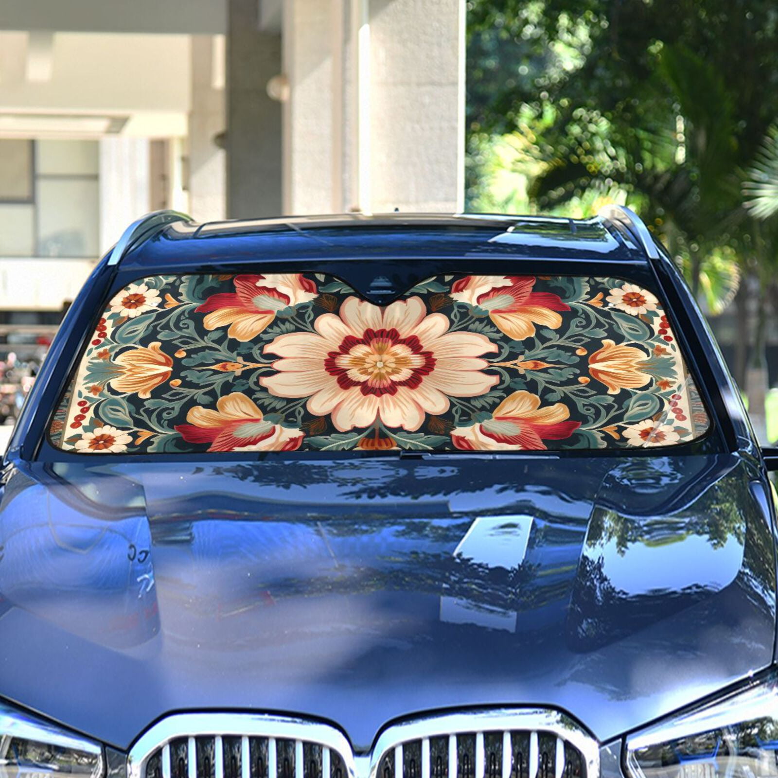 Traditional Vintage Pattern Automotive Front Car Windshield Sun Shade ...