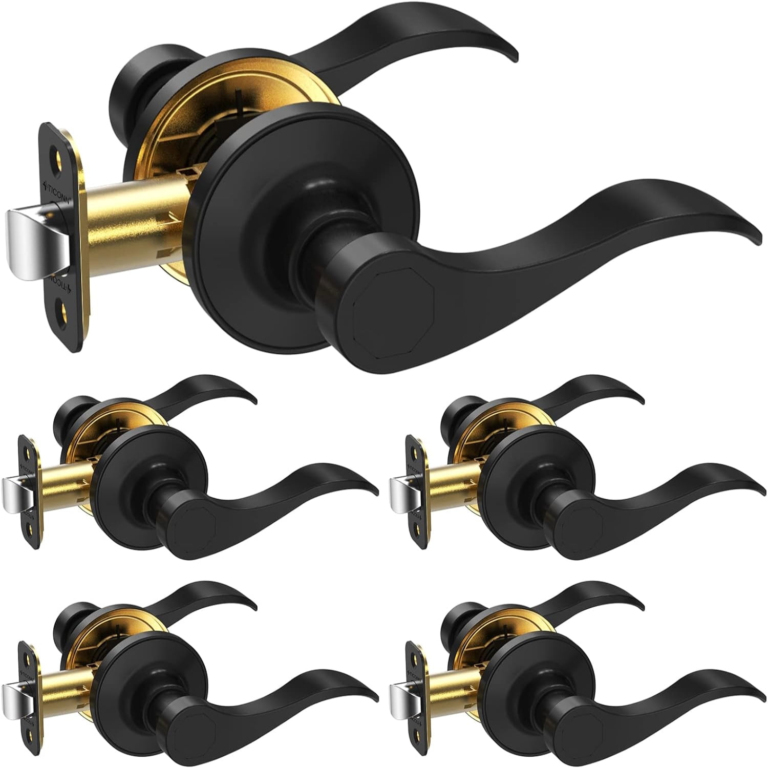 Traditional Wave Style Reversible Door Lever Door Handle for Interior ... Traditional Wave Style Reversible Door Lever Door Handle for Interior ...