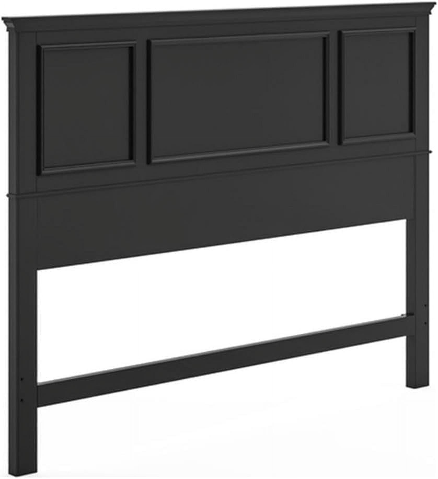 Traditional Wood Full Queen Panel Headboard in Black - Walmart.com