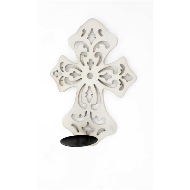 Traditional Wooden Cross Candle Holder Sconce - Walmart.com