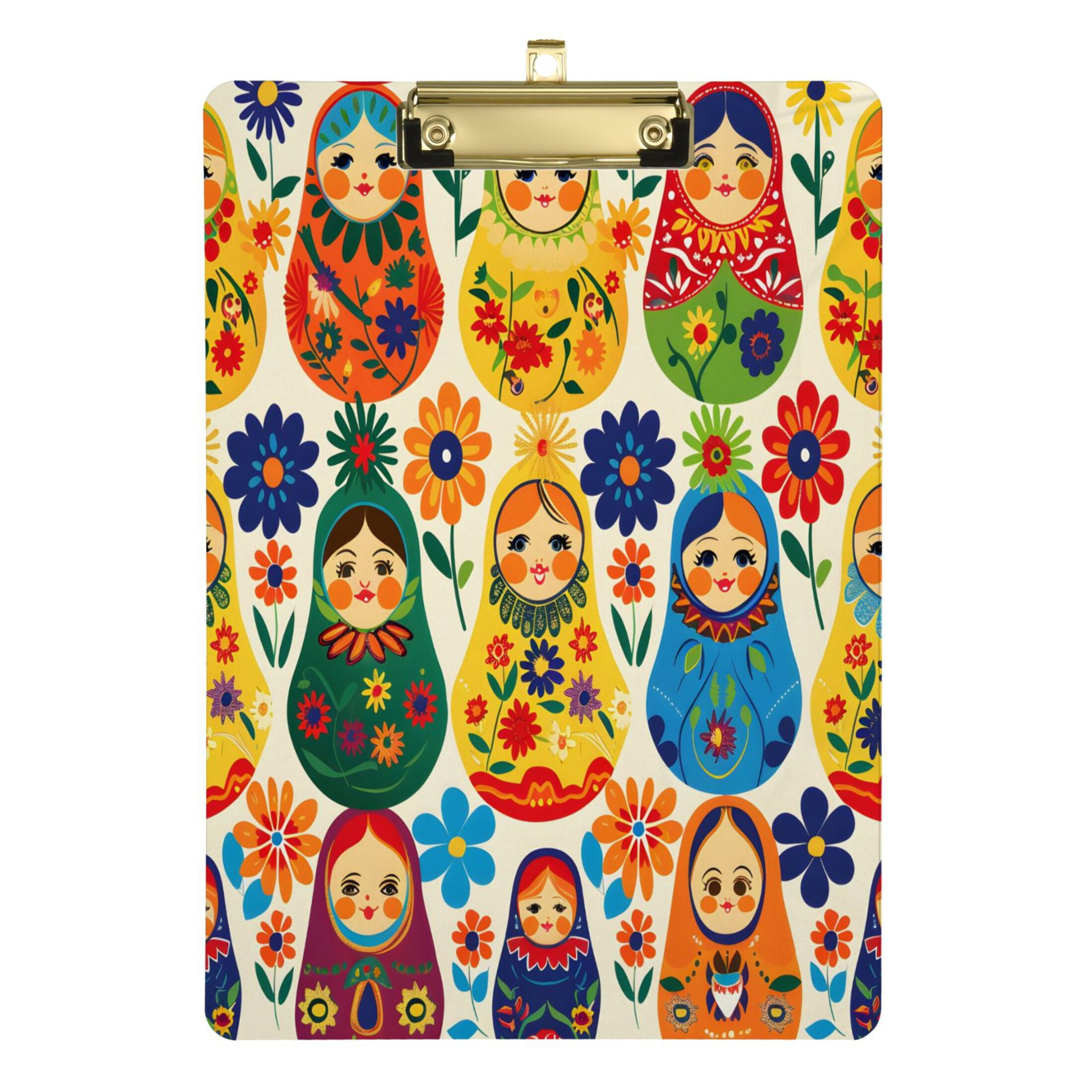 Traditional Wooden Doll Acrylic Clipboards A4 Standard Letter Size ...