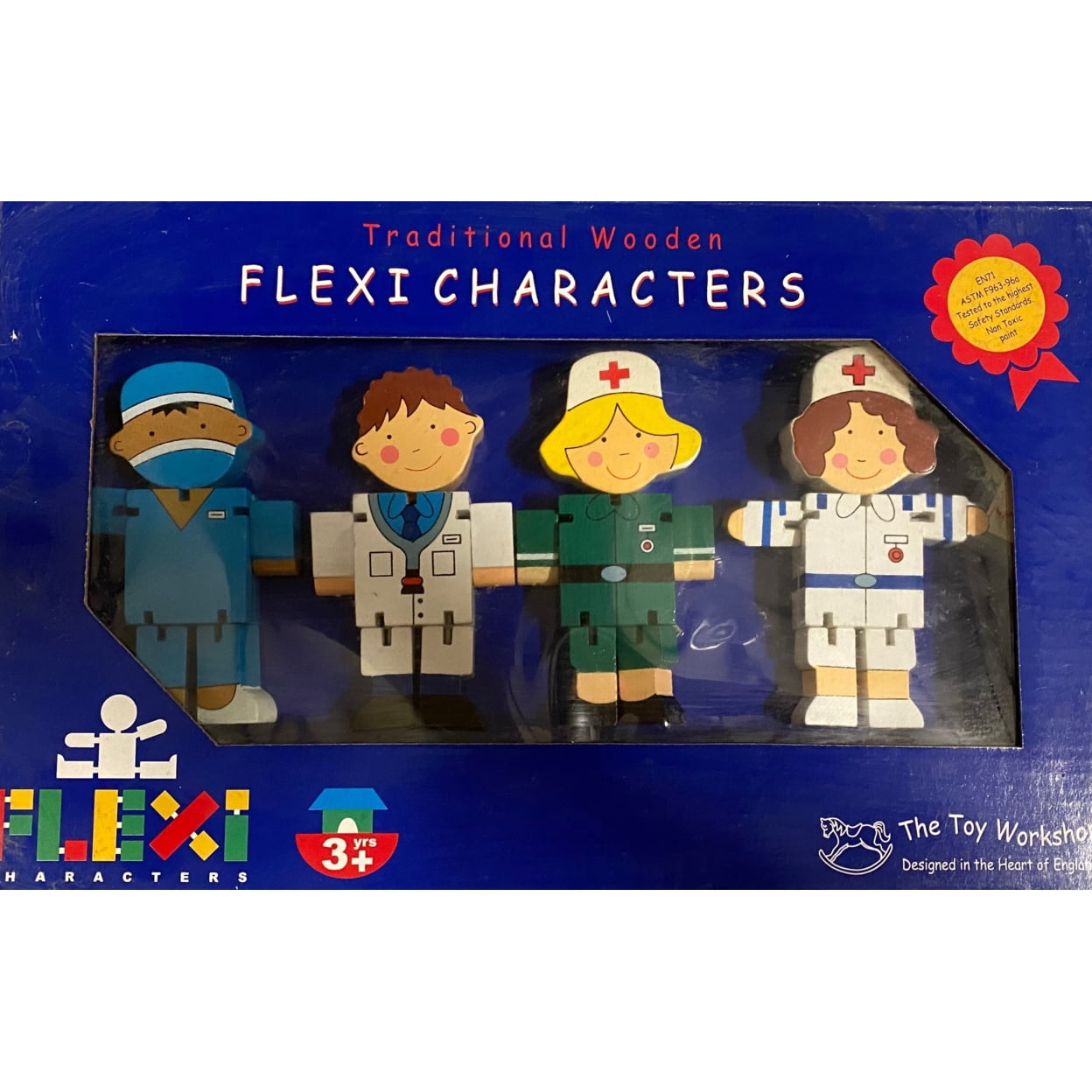 Traditional Wooden Flexi Characters Doctors and Nurses - Walmart.com