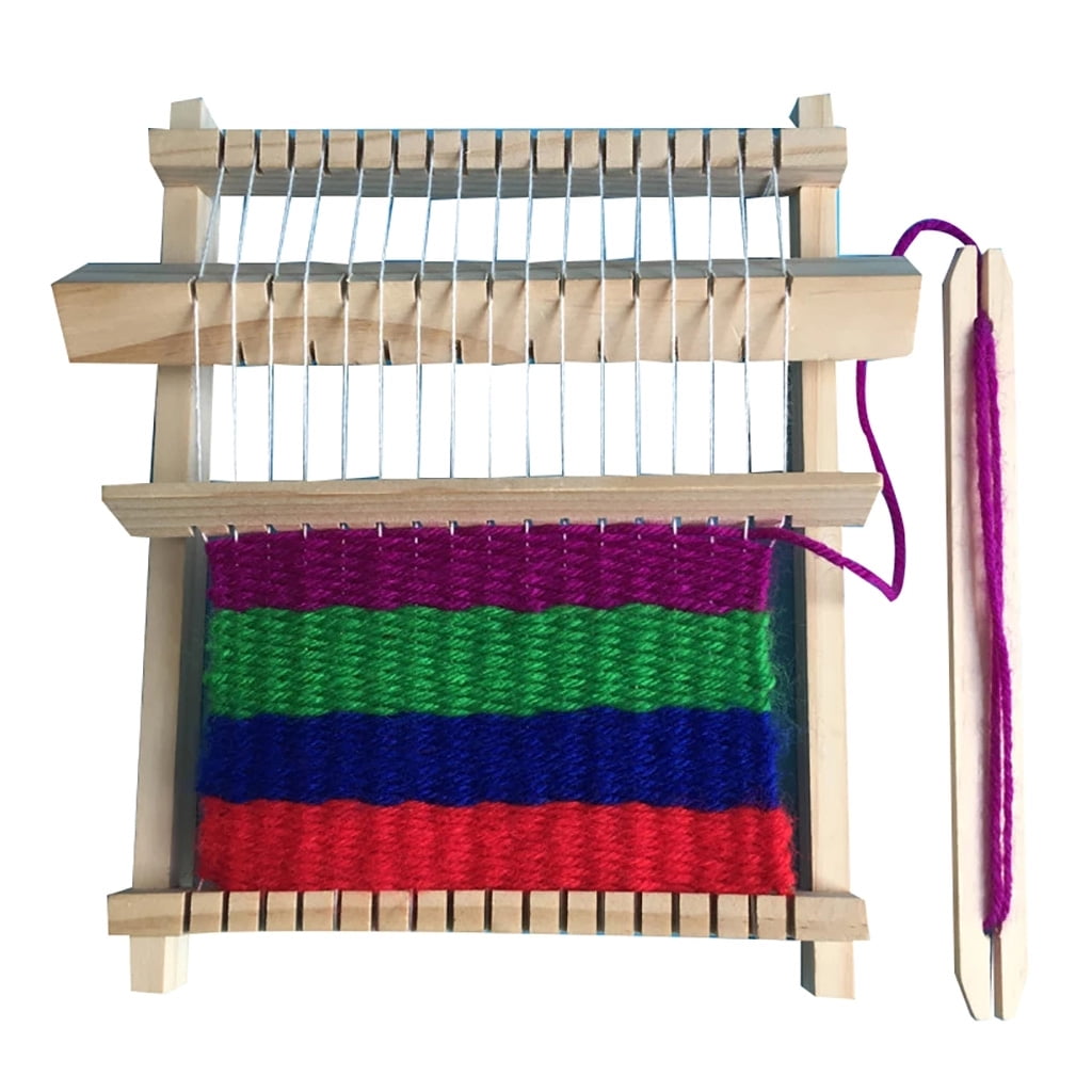 Traditional Wooden Weaving Loom Model Hand Knitting Machine for Kids ...