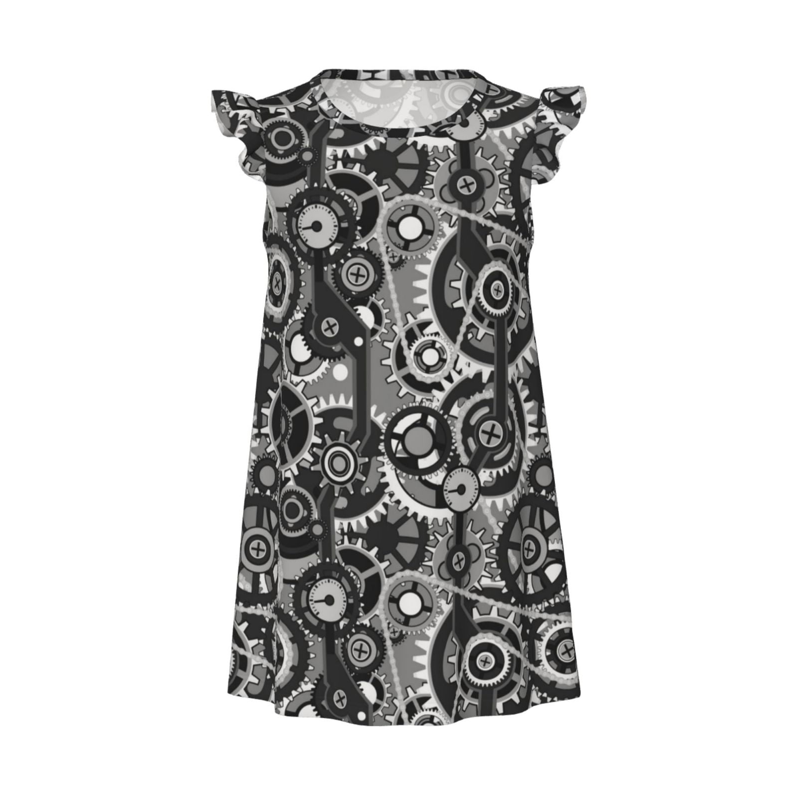 Traditional gear Pattern Girls Nightgowns, Pajamas for Girls, Soft ...