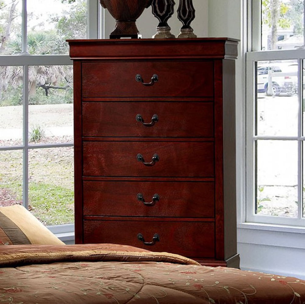 Traditionally Designed Wooden Chest, Cherry Brown - Walmart.com