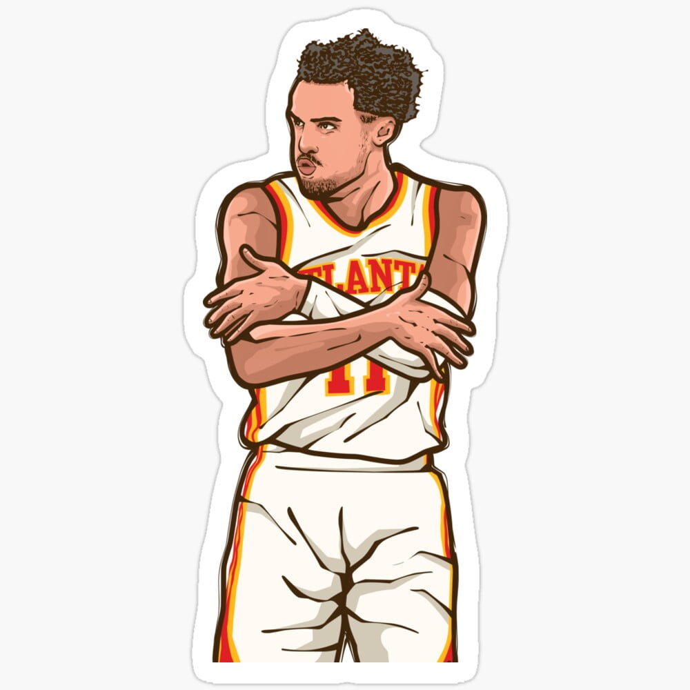 Trae Young Cold As Ice Celebration Sticker Phone Decal Water Bottle ...