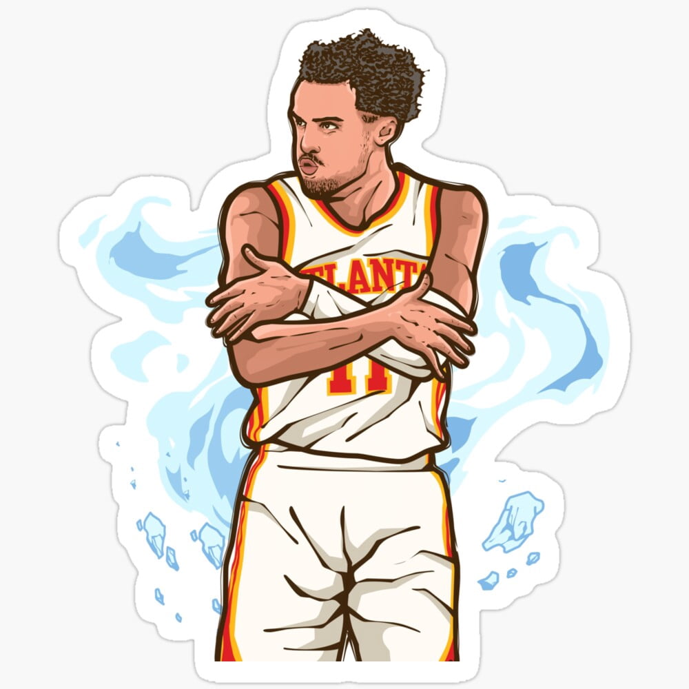 Trae Young Cold Celebration Sticker Phone Decal Water Bottle Stickers ...