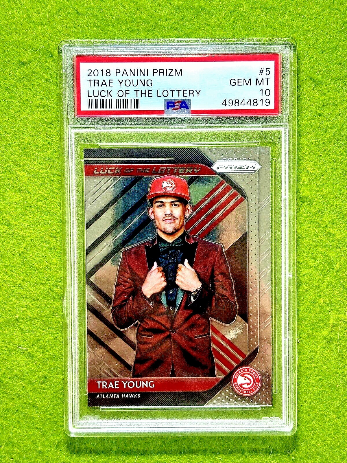 Trae Young PRIZM ROOKIE CARD GRADED PSA 9 MINT 2018 Panini Prizm ...