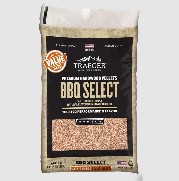 Traeger BBQ Select Premium Hardwood Pellets, 30 lbs - Walmart.com