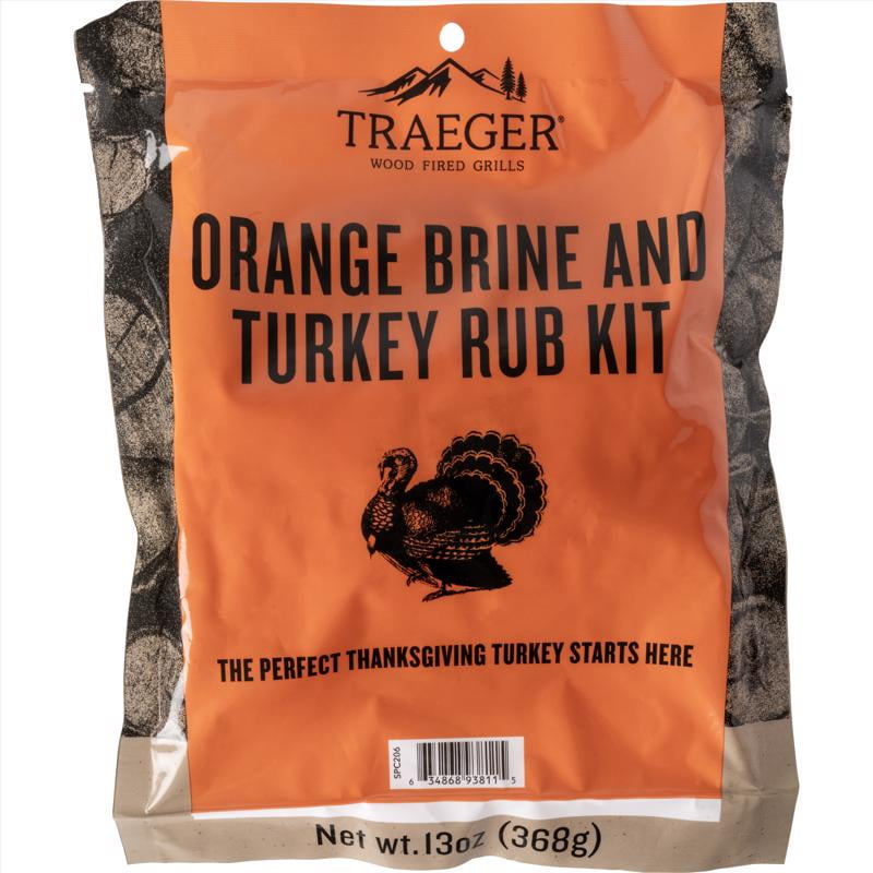 Traeger Signature Spices Orange Brine & Turkey Rub Kit, 13 oz, Perfect ...