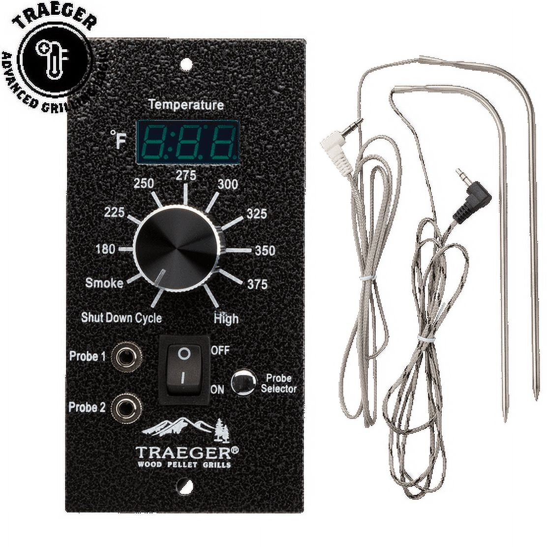 Traeger Pro Digital Grill Thermostat Kit with 2 Meat Probes - Pellet ...